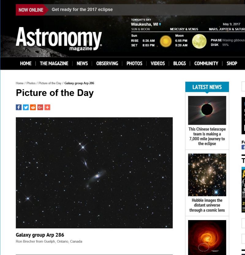 Arp 286 Galaxy Group - Astrodoc: Astrophotography by Ron Brecher