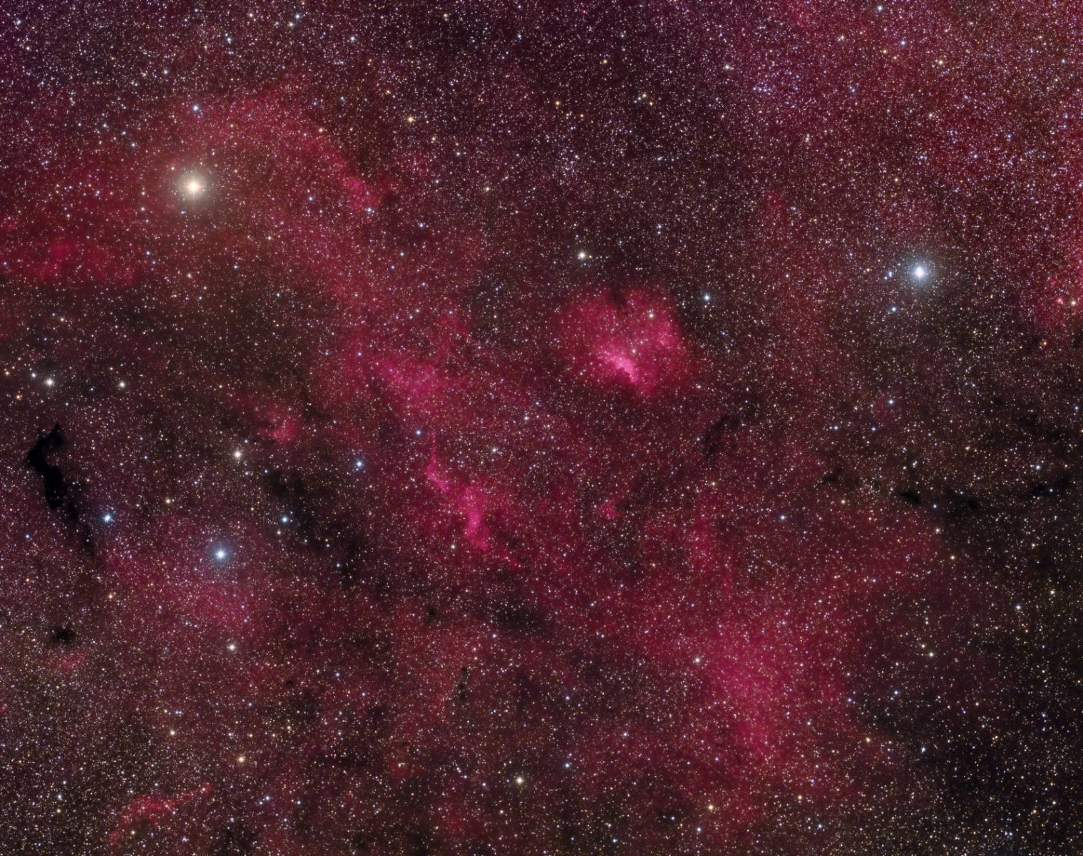 Sh2-134 and Sh2-135 Wide Field - Astrodoc: Astrophotography by Ron Brecher