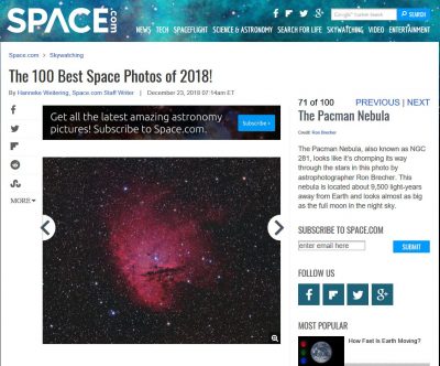 NGC 281 - The Pacman Nebula - Astrodoc: Astrophotography by Ron Brecher