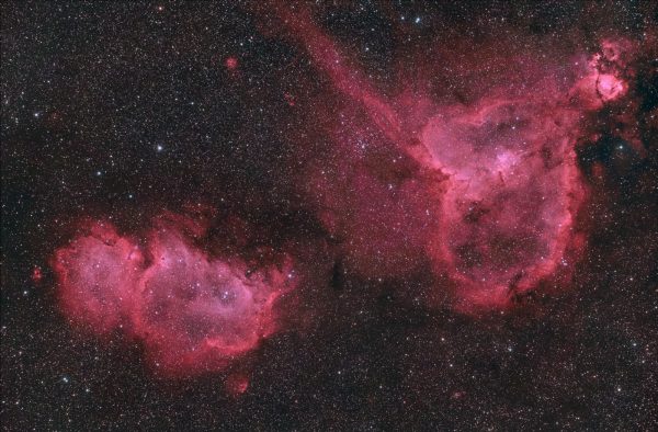Heart and Soul Nebulae, Wide Field - Astrodoc: Astrophotography by Ron ...