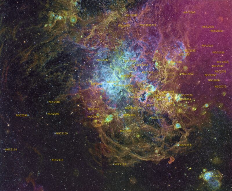 Tarantula Nebula Narrowand - Astrodoc: Astrophotography by Ron Brecher