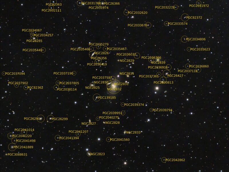 NGC 2832 Galaxy Cluster - Astrodoc: Astrophotography by Ron Brecher