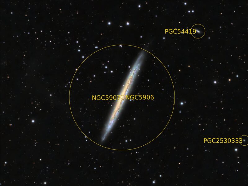 NGC 5907, The Splinter Galaxy - Astrodoc: Astrophotography by Ron Brecher