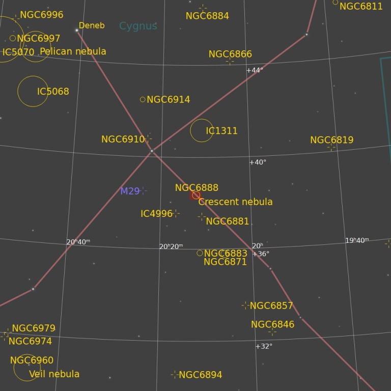 NGC 6888, the Crescent Nebula - Astrodoc: Astrophotography by Ron Brecher