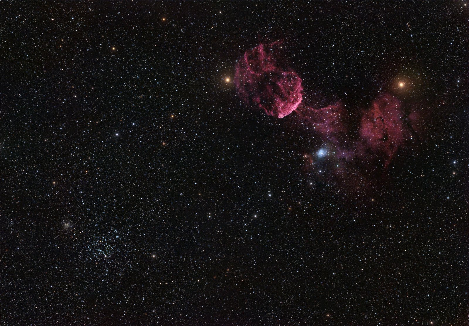IC 443, M35, and NGC 2158 - Astrodoc: Astrophotography by Ron Brecher