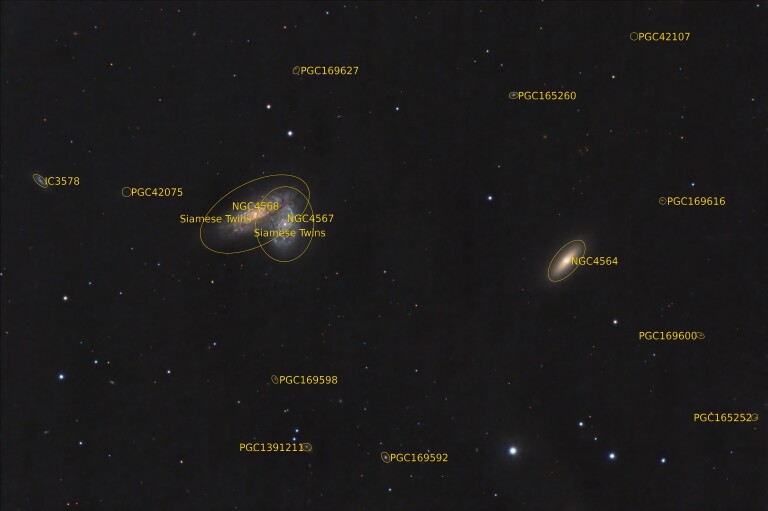 NGC 4567 and NGC 4568 - Astrodoc: Astrophotography by Ron Brecher