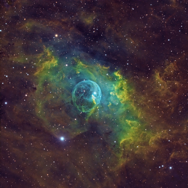 NGC 7635 in Three Palettes - Astrodoc: Astrophotography by Ron Brecher